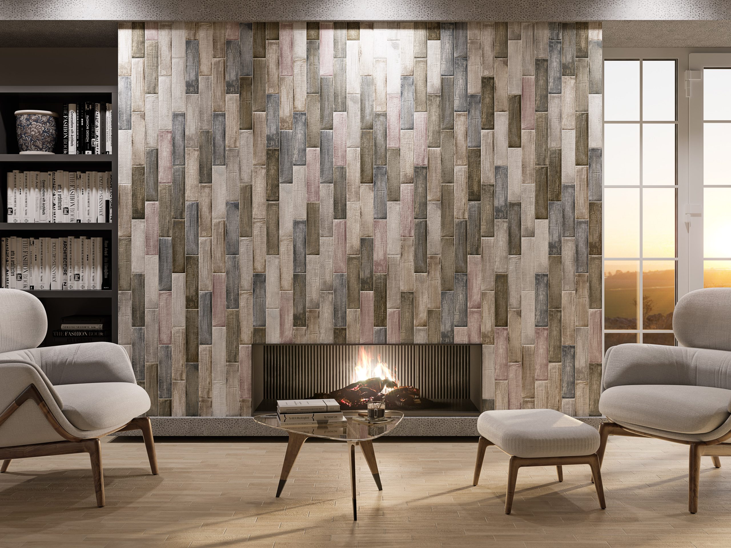 Impressions Multi-Colour Wood Grain 75mm x 300mm