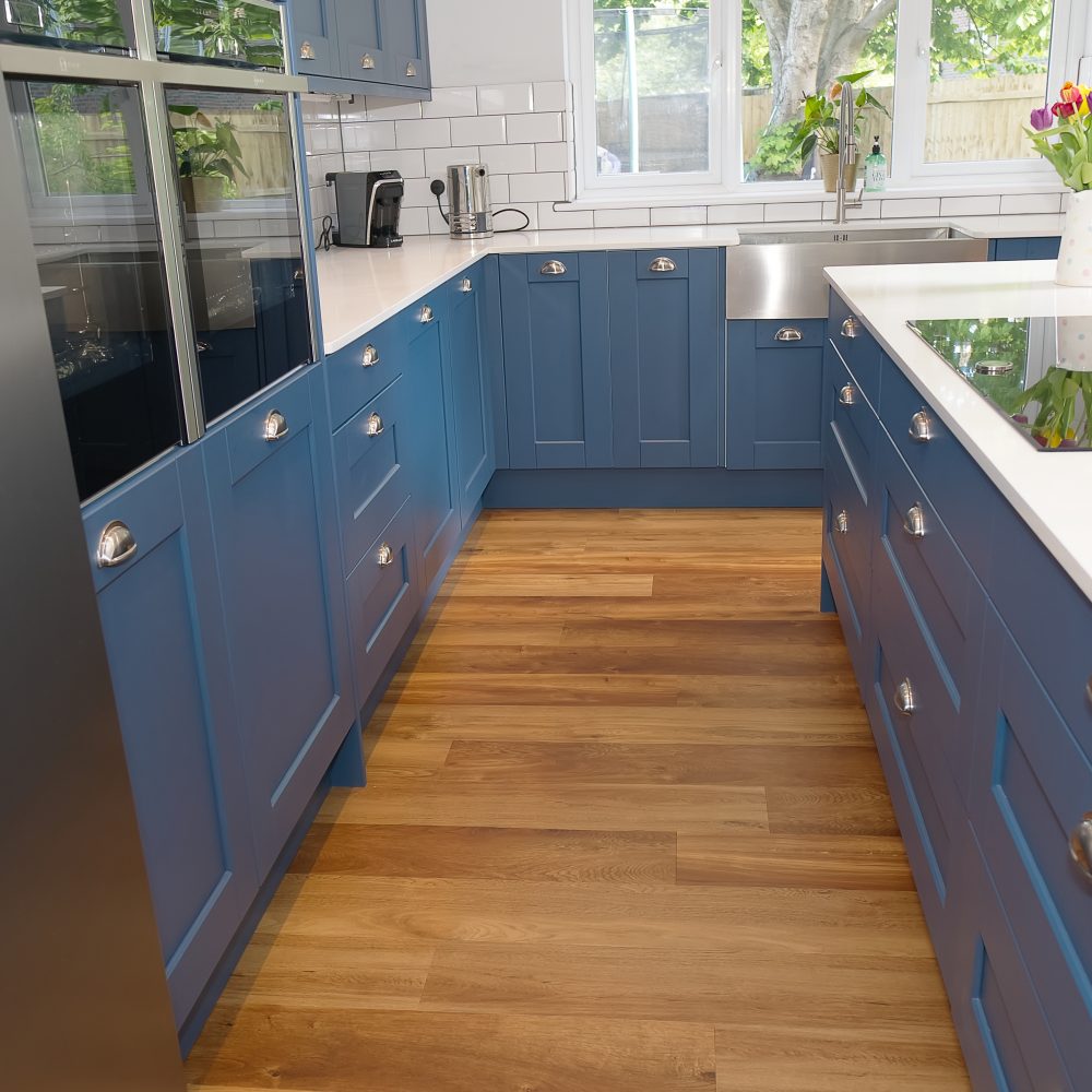 Parisian Blue Shaker Style Kitchen – New Image Tiles