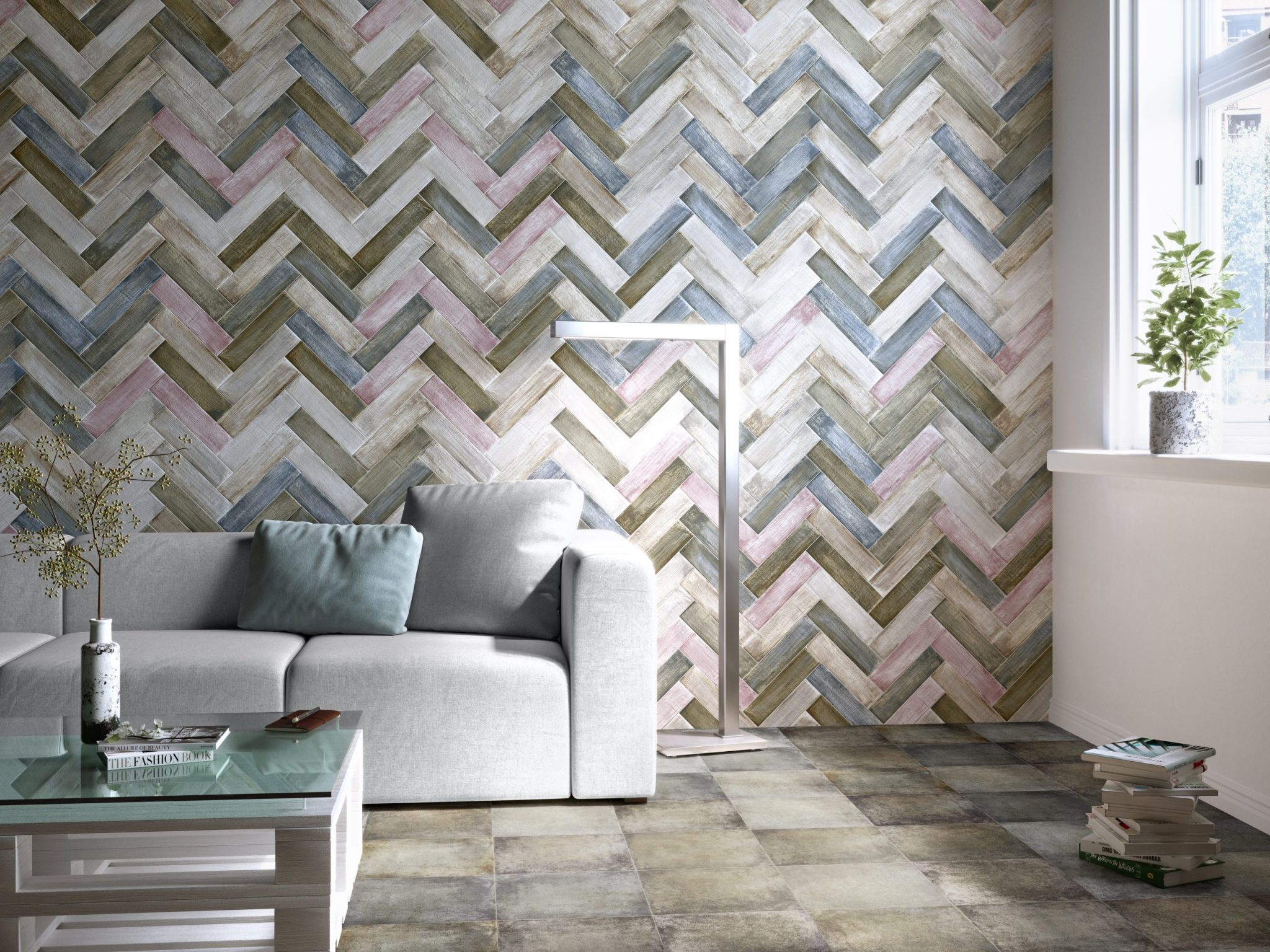 Impressions Multi-Colour Ceramic Wood Grain Tile 75mm x 300mm
