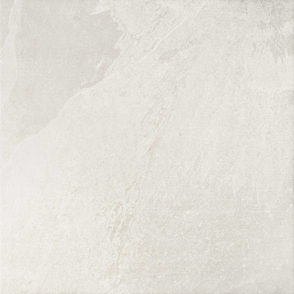 Montana Blanco White Porcelain Slate Effect Square Floor Tile