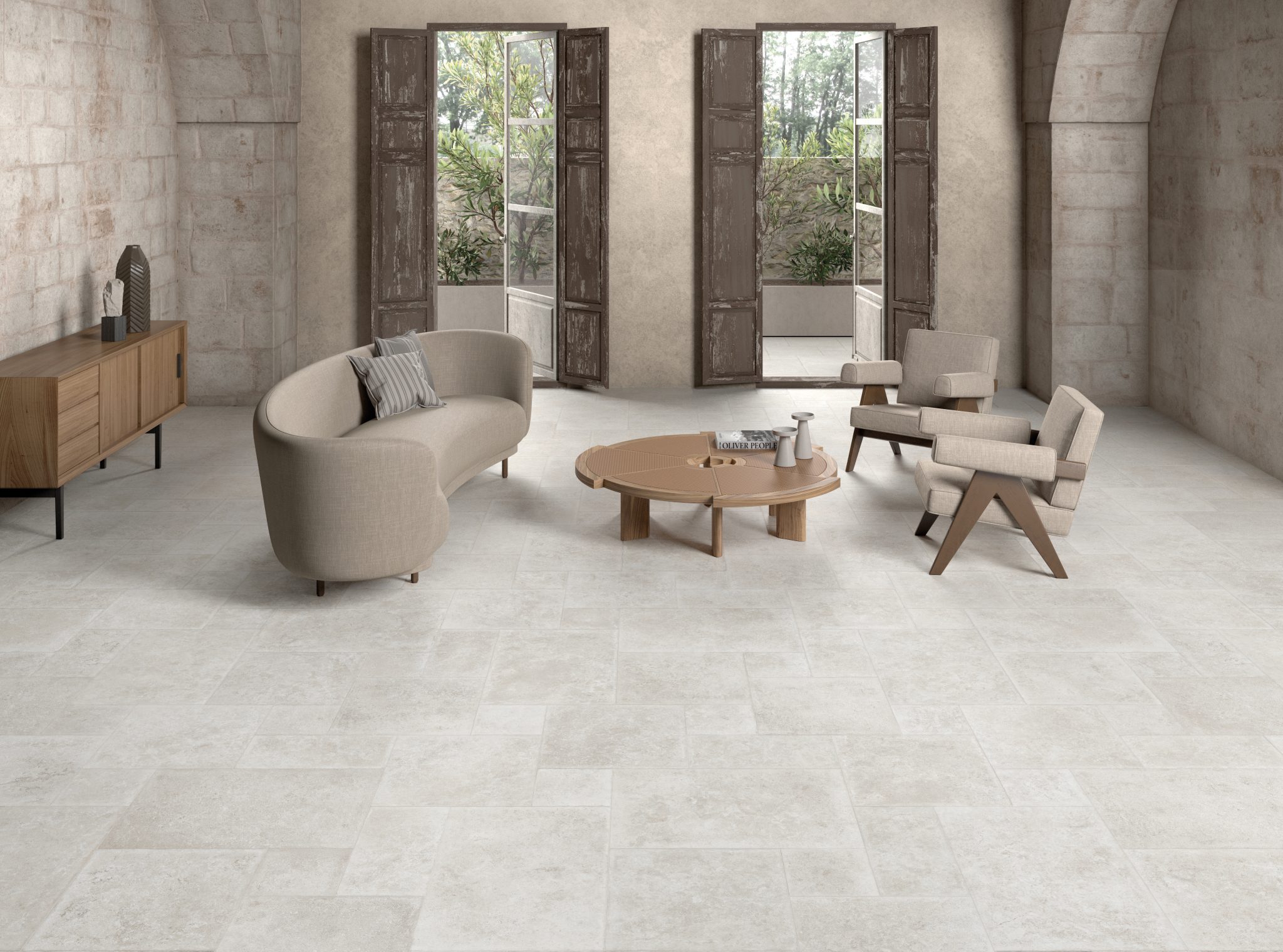 Pierre Neuve Blanco Porcelain Ancient Limestone Effect Tiles | New ...