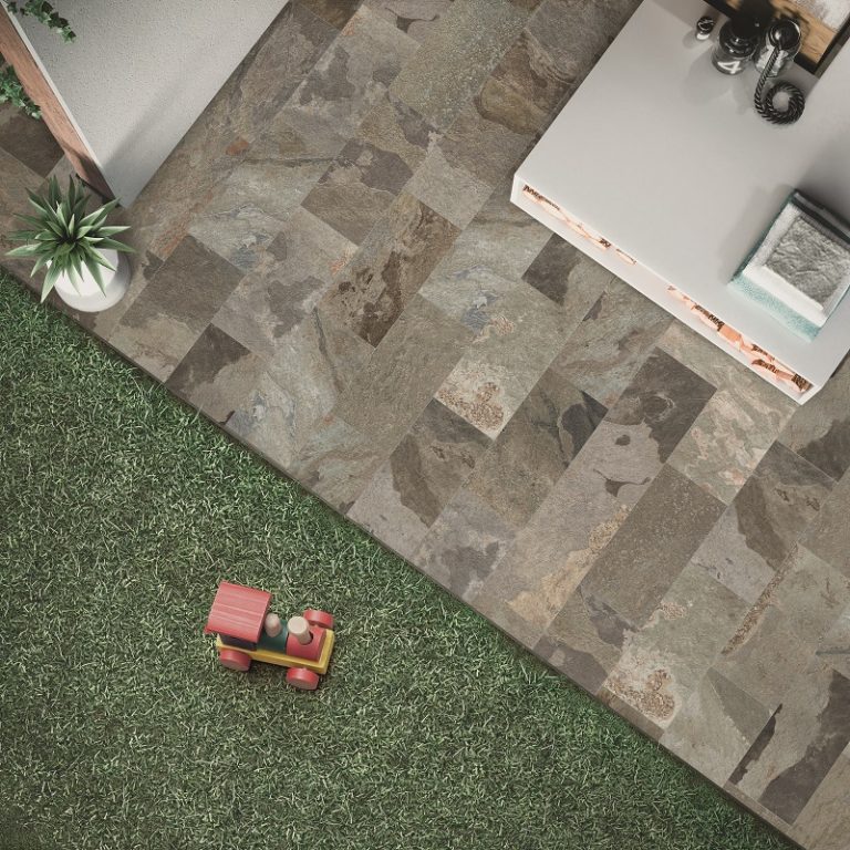 More Sage Porcelain Rustic Slate Effect Tile 753 x 458mm | New Image Tiles