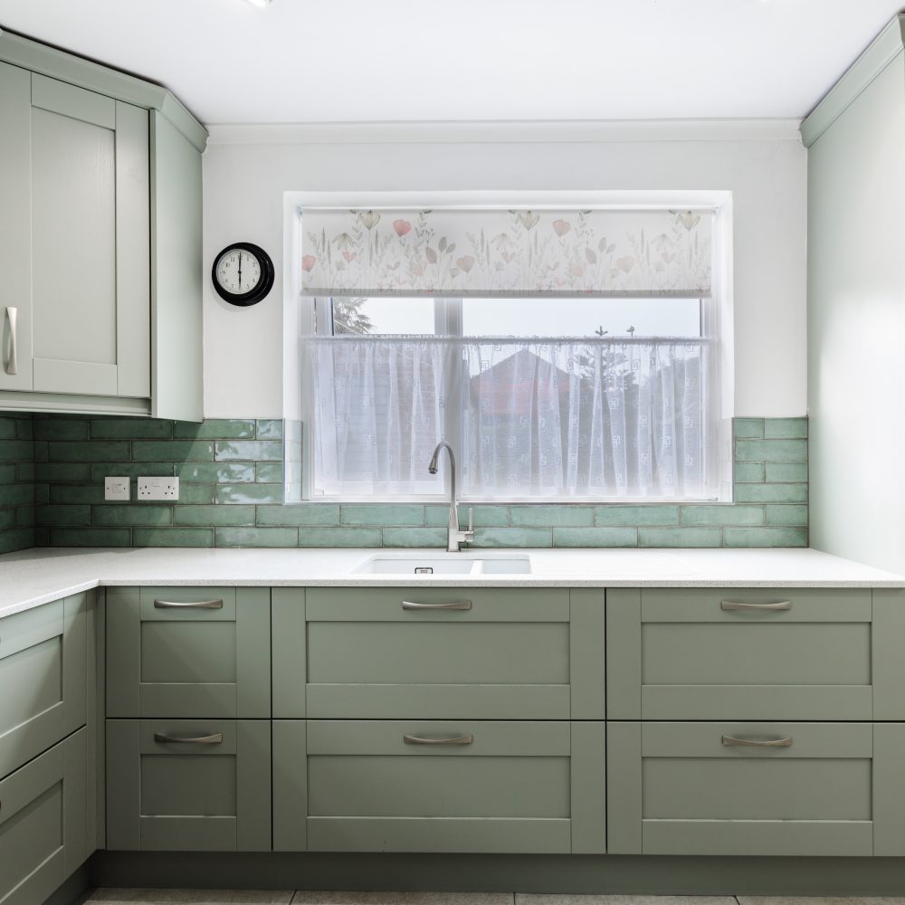 Sage Green Shaker Kitchen – New Image Tiles