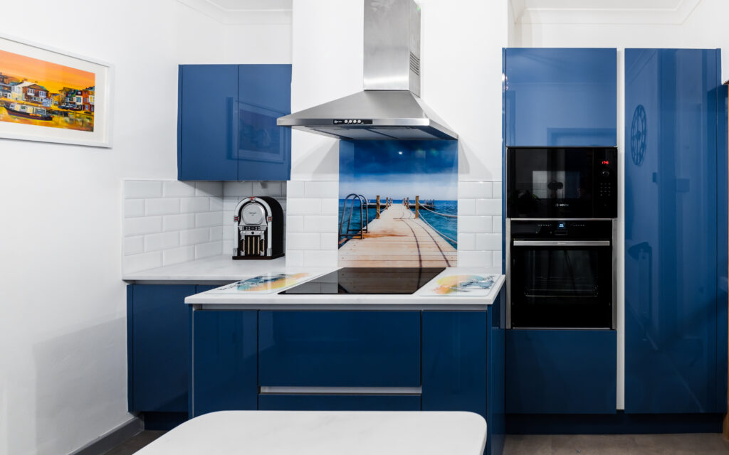 Baltic Blue Gloss Kitchen | New Image Tiles