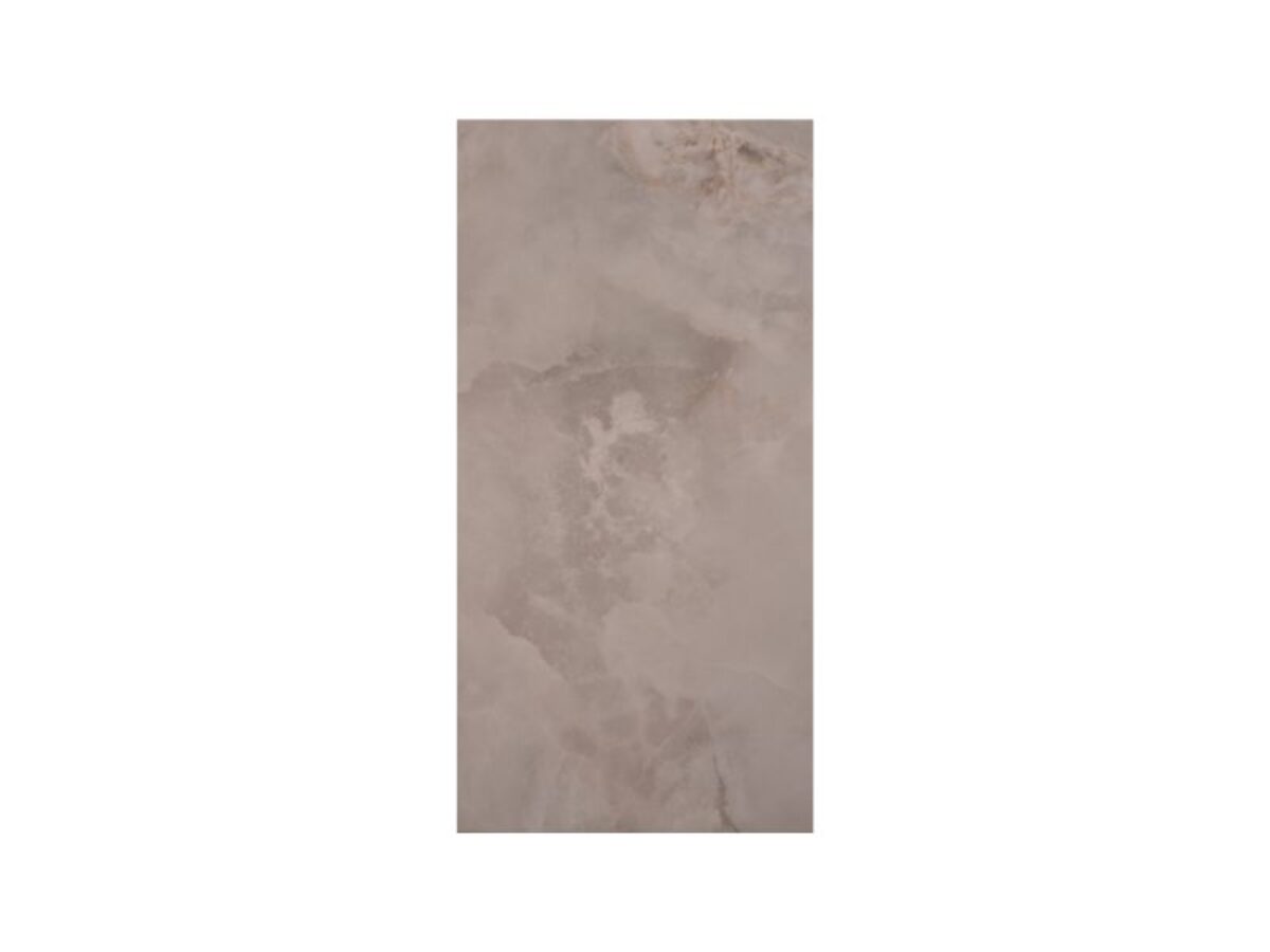 Gemstone Pearl Grey Porcelain Onyx Effect Tile 600mm x 1200mm