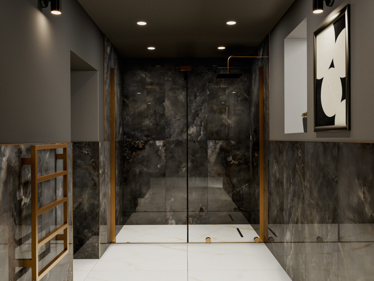 Gemstone Ebony Black Porcelain Onyx Effect Tile