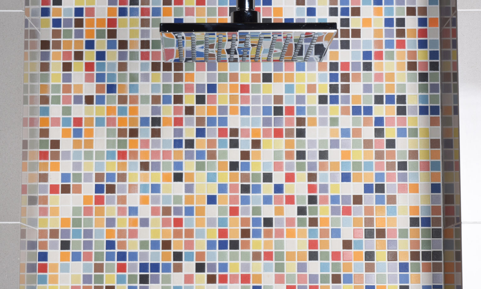 Ibiza Multicolour Porcelain Matt Square Mosaic Tile Sheet | New Image Tiles