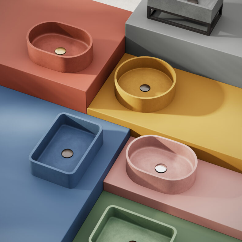 Coloured Washbasins | Concerete Washbasins | New Image