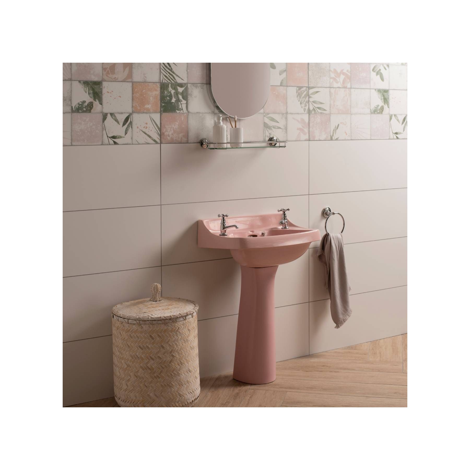 Fresco Plain Tile for English Garden and Tropical Oasis Mural