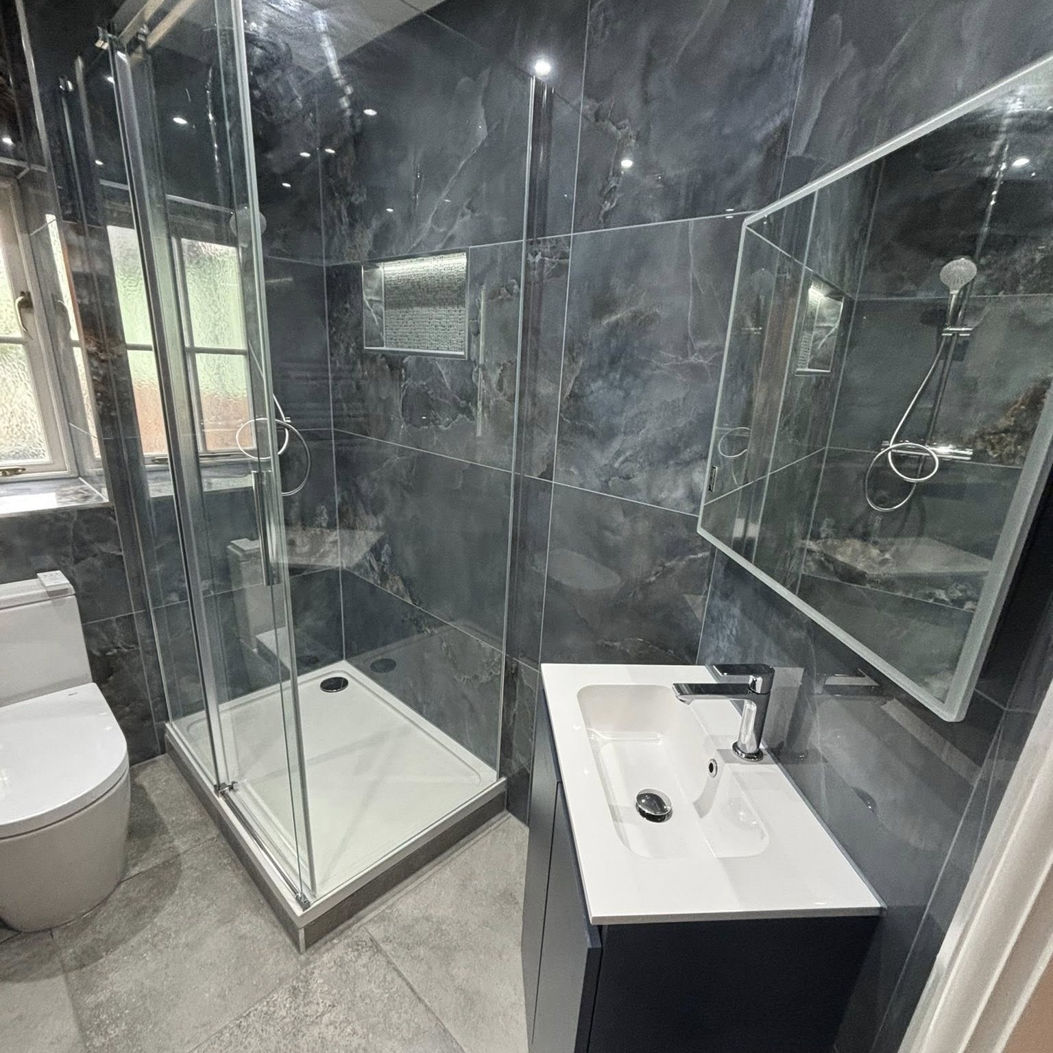 Serene Smokey Blue En-Suite | Bathroom Portfolio | New Image Tiles