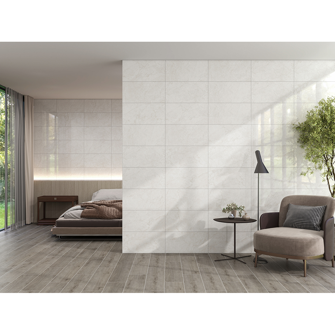 Luna Pearl Porcelain Onyx Effect Tile 600mm x 300mm | New Image Tiles